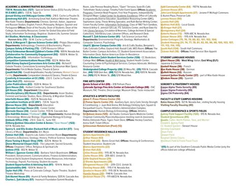 The Colorado College Campus Map All Maps
