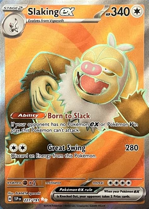 Pokemon Tcg VzÁcnÝ Slaking Ex Fullart 227 191 Surging Sparks Aukro
