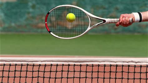 Tennis Racket Hitting A Tennis Ball In Slow Motion Youtube