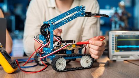 Premium Photo Man Doing Experiments In Robotics In A Laboratory