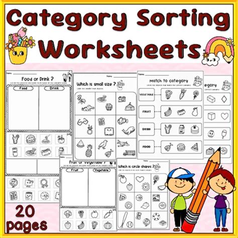 Sorting Objects Into Categories Worksheets Cut And Paste Attributes Activities