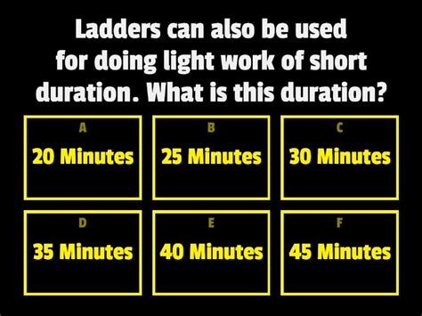 Ladder Safety Quiz