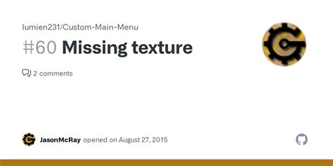 Missing Texture · Issue 60 · Lumien231custom Main Menu · Github