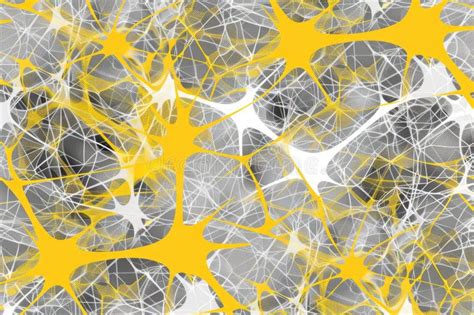 Abstract Network With Yellow Nodes And Intersecting Black Lines In Futuristic Digital Artwork