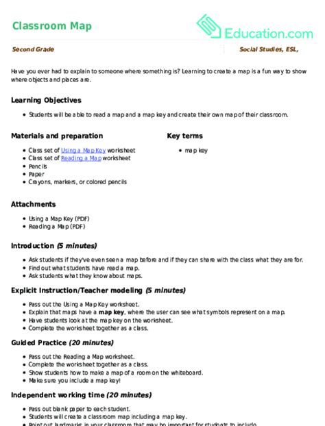 Classroom Map Lesson Plan