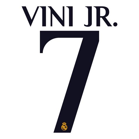 Conjunto De Nombres Digitales Vini Jr Real Madrid Home 23 24 Etsy España