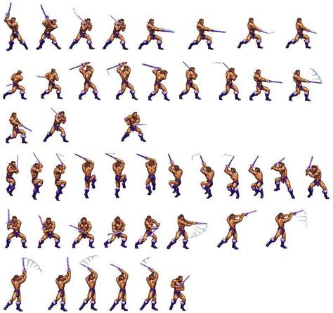Attack Animation Sprite Jump Animation 2d Game Animation Sword Poses