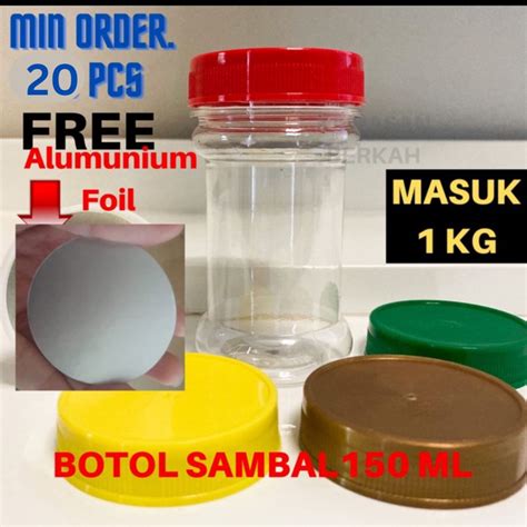 Jual Botol Sambel Toples Sambal Lada 150ml GRATIS FOIL Shopee Indonesia
