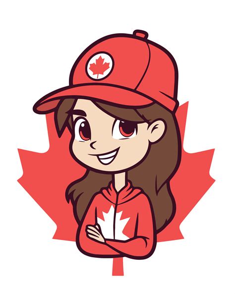 Canadian Girl Posing 22915407 Vector Art At Vecteezy