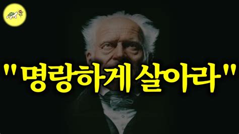 🐢인생의 90는 이 것에 좌우된다 정말 잘 살려면 먼저 나부터 챙겨라마흔에 읽는 쇼펜하우어 냉철한 조언 Youtube