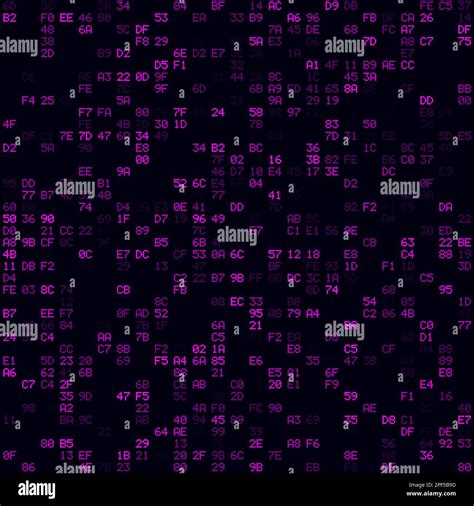 Digital Cover Magenta Sparse Hexadecimal Pairs Background Medium