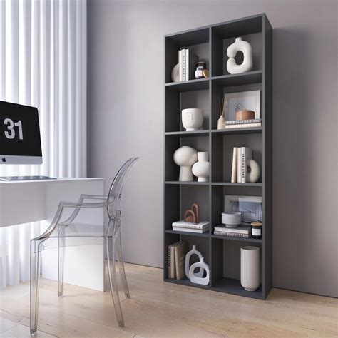 ᐉ Полиця для книг на 10 ящиків Антрацитовий M 1 • Краща ціна в Києві Україні • Купити в Епіцентр