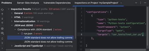 Problems Tool Window PyCharm Documentation