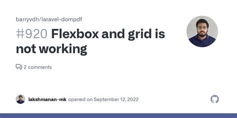 Flexbox And Grid Is Not Working · Issue 920 · Barryvdhlaravel Dompdf · Github