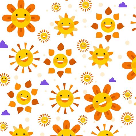 Premium Vector Hand Drawn Sun Pattern