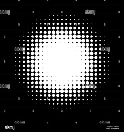 Halftone Design Element Circle Frame Dotted Background Round Border Icon Using Halftone Random