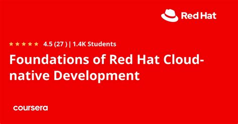 Foundations Of Red Hat Cloud Native Development Coursya