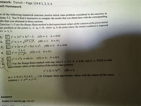solved st of the following numerical exercises involve