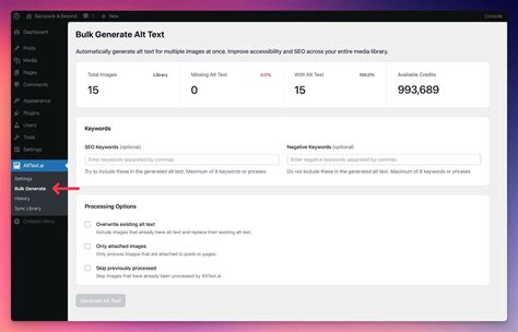 Wordpress Alttextai Documentation