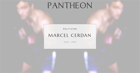 Marcel Cerdan Biography Pantheon