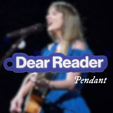 Stl File Taylor Swift Dear Reader Keychain Pendant Midnights 🗝️ ・3d