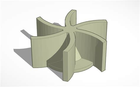 3d Design Mini Water Pump Impeller Tinkercad
