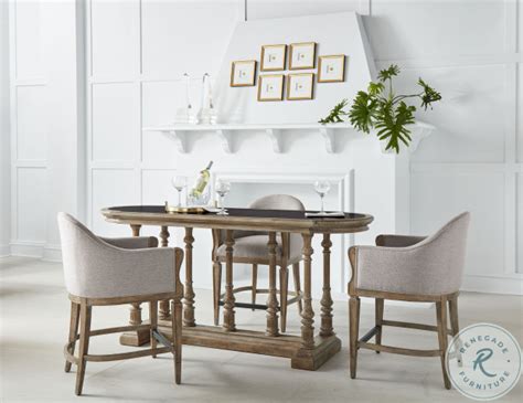 Architrave Rustic Almond Gathering Pub Table Set From ART Coleman Furniture