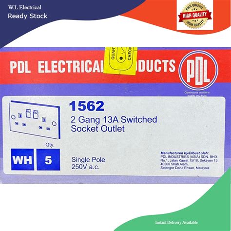 Pdl 2 Gang 13a Switched Socket Outlet Shopee Malaysia