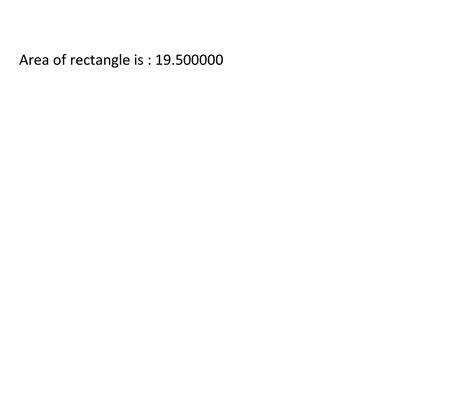 Solution Write The Program When Show The As Input The Length And Width