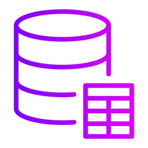 Database Table Generic Gradient Outline Icon