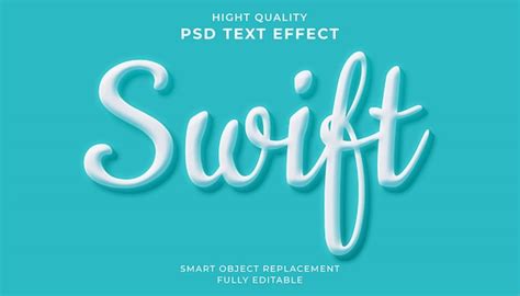 Premium Psd Editable Text Effect Swift Text Style