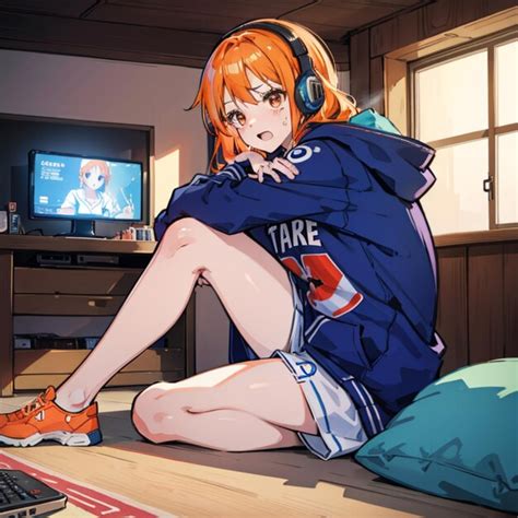 Premium Ai Image Gamer Girl