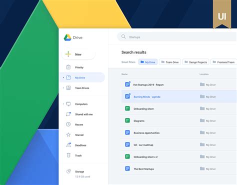 Google Drive Redesign Concept UX Design Case Study 1 Images Behance