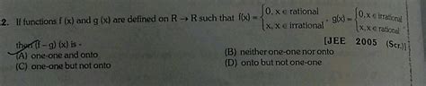 If Functions F X And G X Are Defined On R Rightarrow