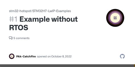 Example Without Rtos · Issue 1 · Stm32 Hotspotstm32h7 Lwip Examples