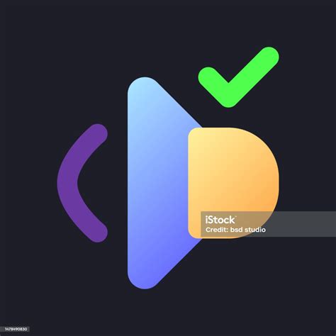 Volume On Flat Gradient Fill Ui Icon For Dark Theme Stock Illustration Download Image Now Istock