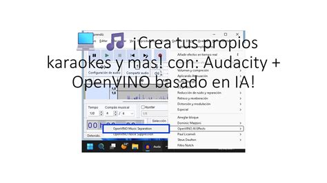 💻 🎵 ¡crea Tus Propios Karaokes Y Más Con Audacity Openvino Basado En Ia Youtube