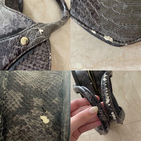 Vivienne Westwood Python Print Heart Handbag Womens Fashion Bags