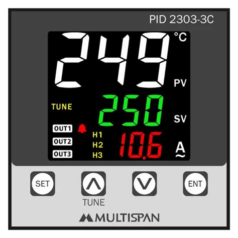 Multispan Pid 2303 3c Pid Controller With Ampere Indication 3 Output
