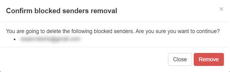 Manage Incoming Sender Block List