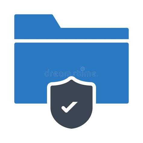 Secure Folder Sharing Thin Color Line Vector Icon Stock Vector