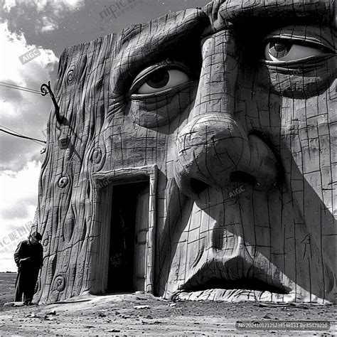 Ai创作图大型墙壁雕塑 超现实主义图片 反乌托邦艺术 表现主义建筑 人与门雕塑 超现实主义建筑 墨西哥超现实主义 立体画壁 错觉立体画 视觉错觉立体画 超现实主义艺术 脑干造型建筑 墙面立体