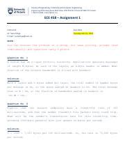 Assignment Solution Pdf Faculty Of Engineering Electrical And Computer Engineering