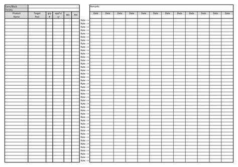 √ Free Spray Record Sheet Template Excel