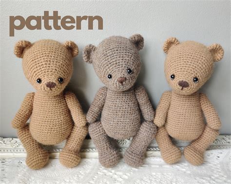 Crochet Bear Pattern Amigurumi Bear Crochet Pattern Crem