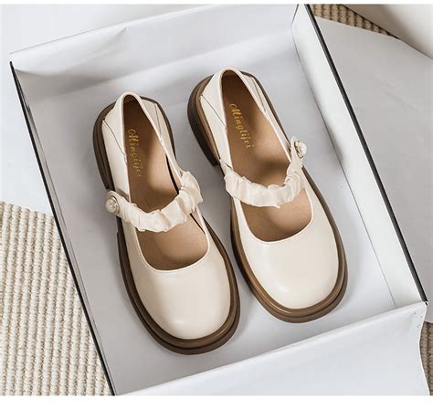 厚底两穿玛丽珍小皮鞋平底单鞋子女生百搭春秋2024年新款大码女鞋 阿里巴巴