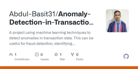 Github Abdul Basit31 Anomaly Detection In Transaction Data A Project Using Machine Learning
