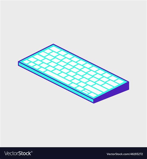 Wireless Keyboard Isometric Royalty Free Vector Image