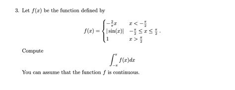 Solved Let F X Be The Function Defined Chegg Com