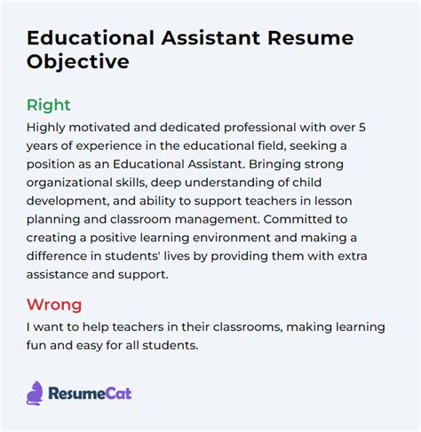 Top 16 Educational Assistant Resume Objective Examples